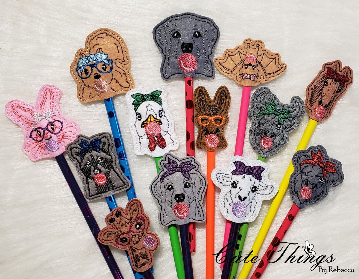 Pencil Topper – Cute Things By Rebecca Embroidery