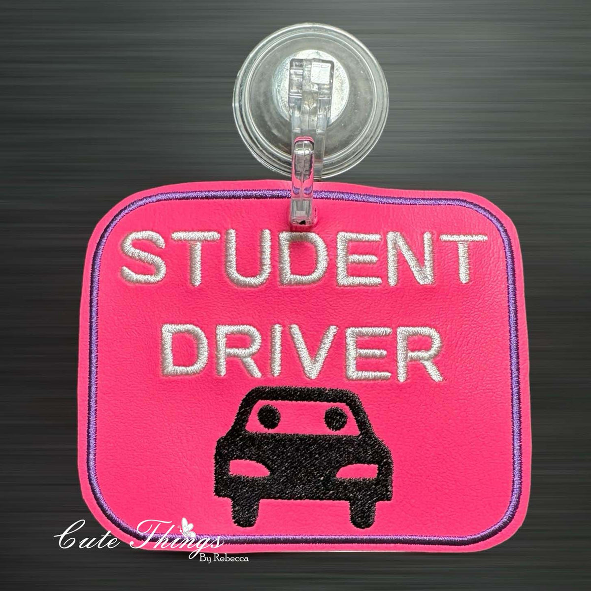 Student Driver Car Sign – Cute Things By Rebecca Embroidery