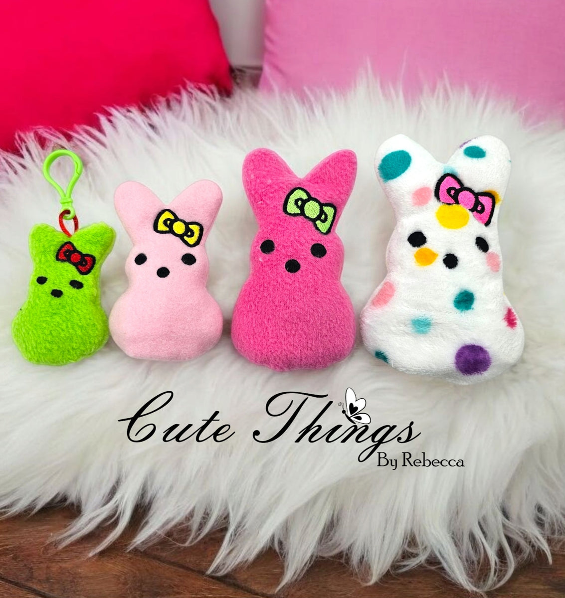 Peep With Bow Stuffy – Cute Things By Rebecca Embroidery
