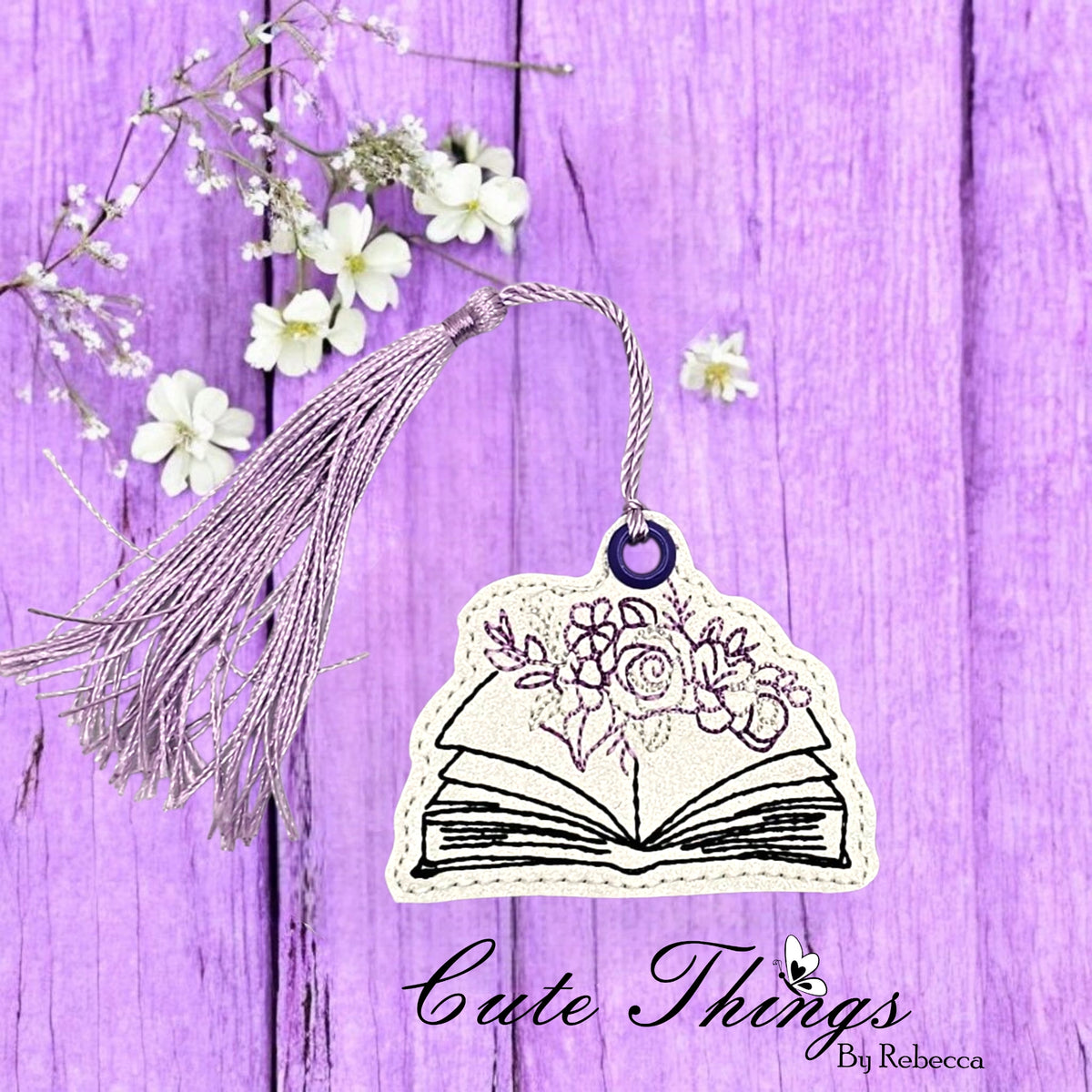 Book With Flowers ITH – Cute Things By Rebecca Embroidery