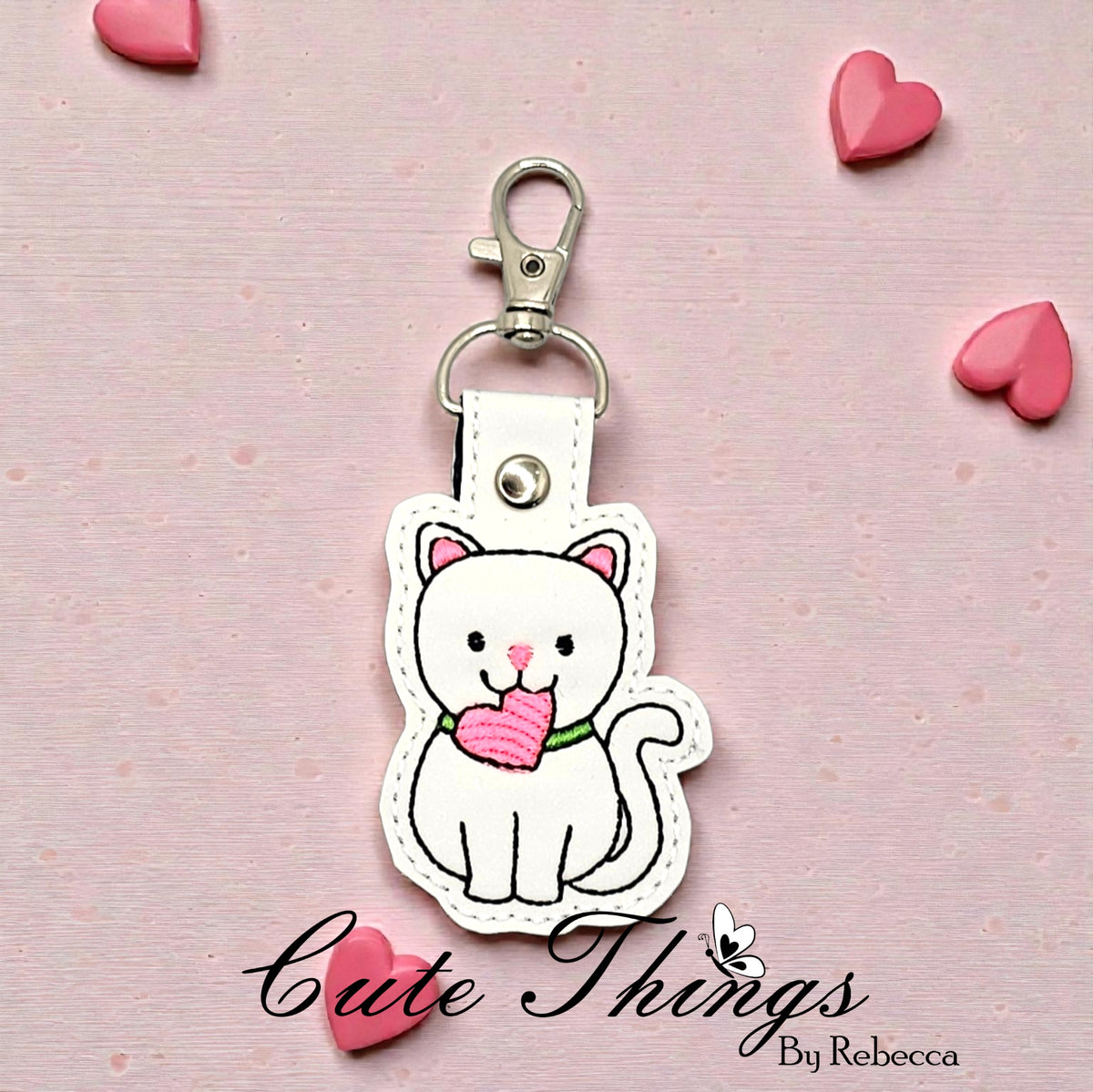 Kitty With Heart ITH – Cute Things By Rebecca Embroidery