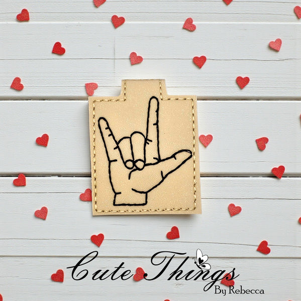 I Love You ASL Magnet Bookmark – Cute Things By Rebecca Embroidery