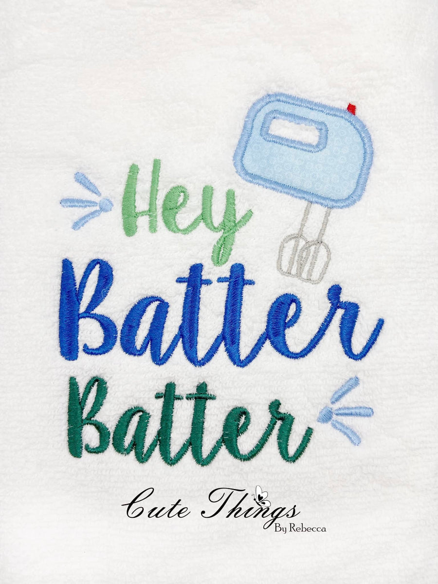 Hey Batter Batter Applique – Cute Things By Rebecca Embroidery