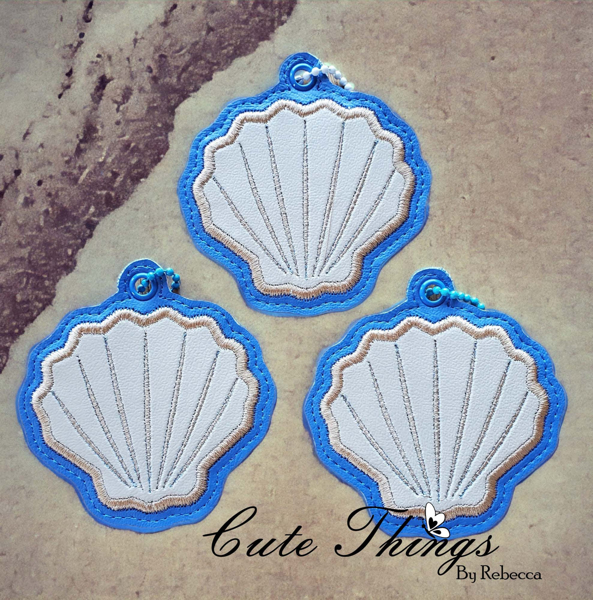 Shell Applique Bookmark/Ornament – Cute Things By Rebecca Embroidery