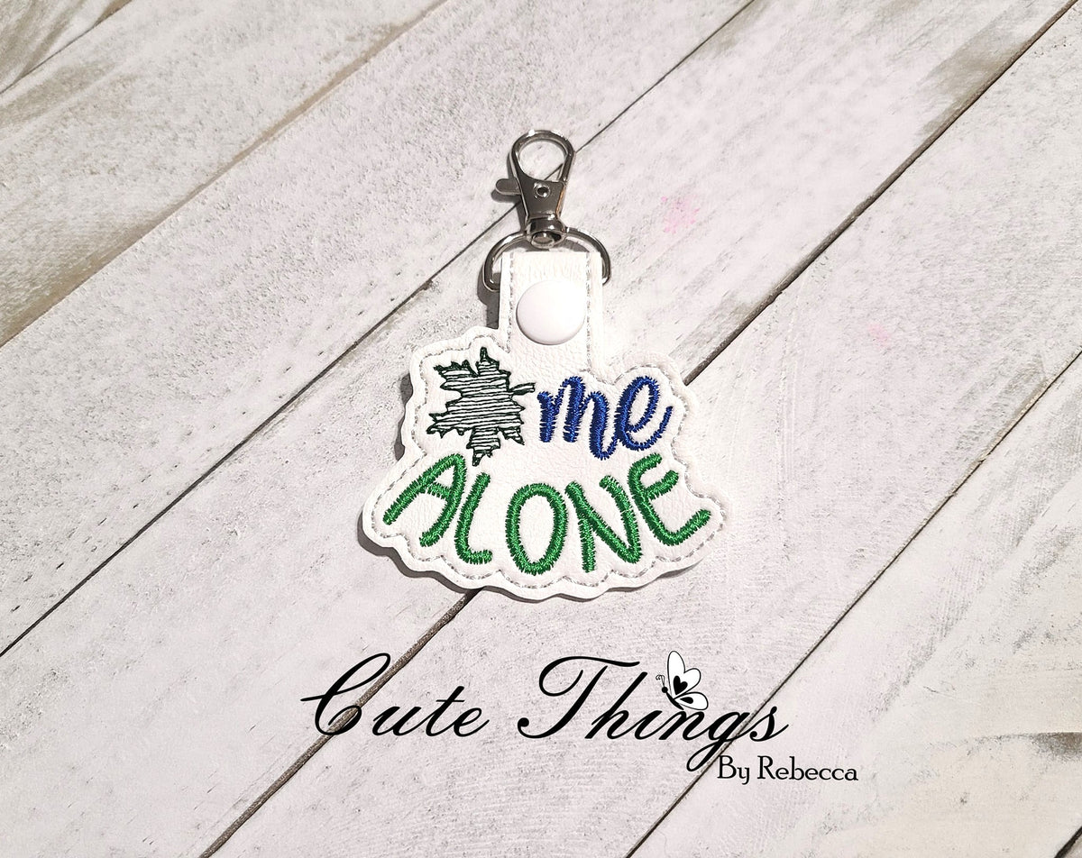 Leaf Me Alone Snap Tab – Cute Things By Rebecca Embroidery