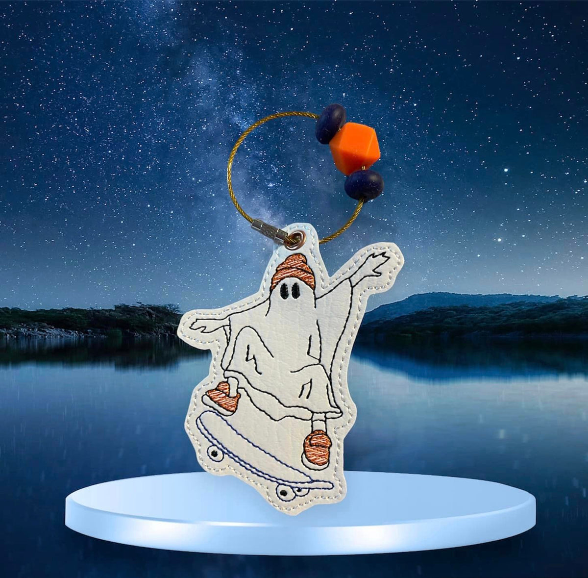 Skateboard Ghost Bookmark/Ornament – Cute Things By Rebecca Embroidery