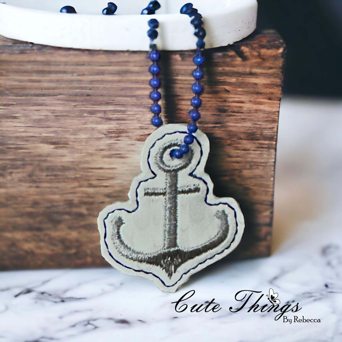 Anchor Charm – Cute Things By Rebecca Embroidery