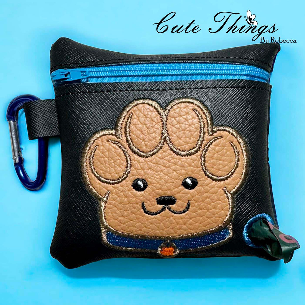 Paw Face Poo Bag Holder – Cute Things By Rebecca Embroidery