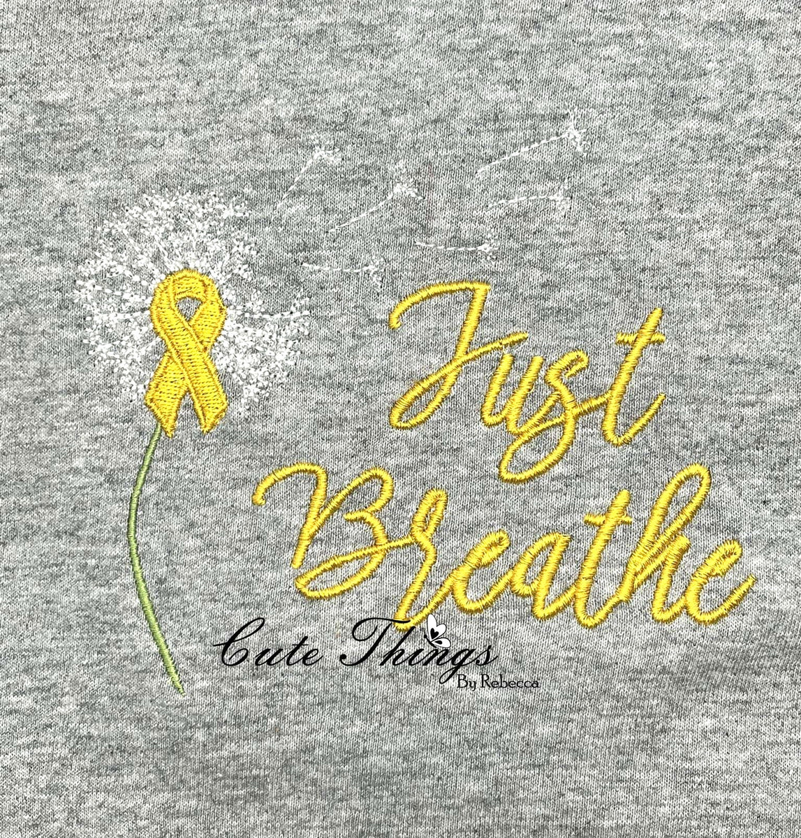 Just Breathe Awareness – Cute Things By Rebecca Embroidery