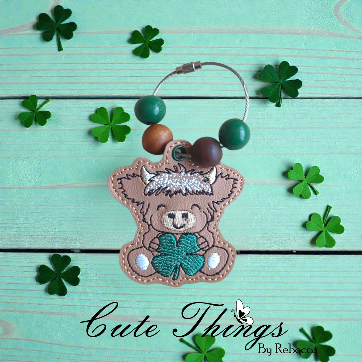 Cute Cow With Clover ITH – Cute Things By Rebecca Embroidery