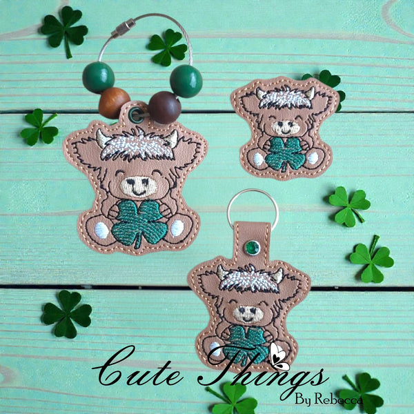 Cute Cow With Clover ITH – Cute Things By Rebecca Embroidery