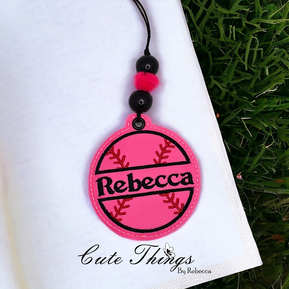 Custom Baseball Bookmark/Ornament – Cute Things By Rebecca Embroidery