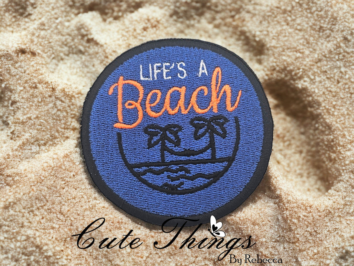 Life's A Beach Patch – Cute Things By Rebecca Embroidery