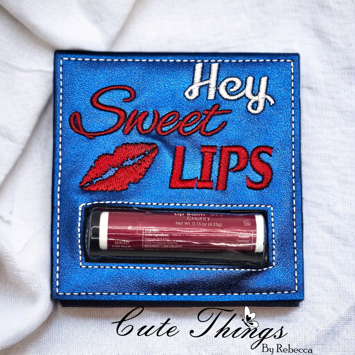 Hey Sweet Lips Money/Lip Balm Card – Cute Things By Rebecca Embroidery