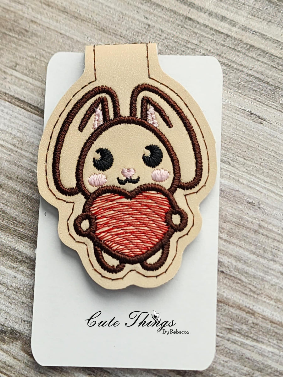 Bunny Love Magnet Bookmark – Cute Things By Rebecca Embroidery
