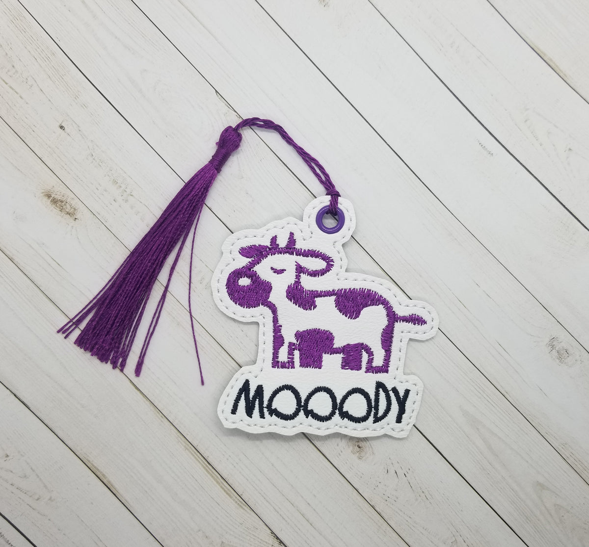 Mooody DIGITAL Embroidery File, In The Hoop Bookmark, Ornament, Gift B ...