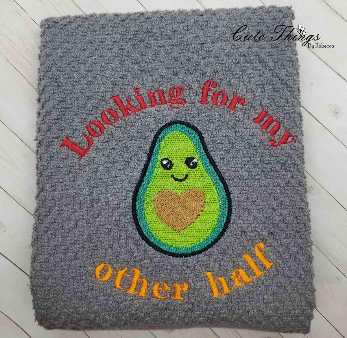 Other Half DIGITAL Embroidery File 4x4, 5x7 – Cute Things By Rebecca ...