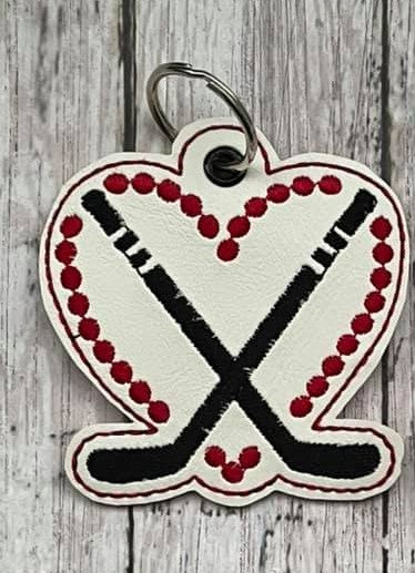 Hockey Love DIGITAL Embroidery File, In The Hoop Bookmark, Ornament, G ...