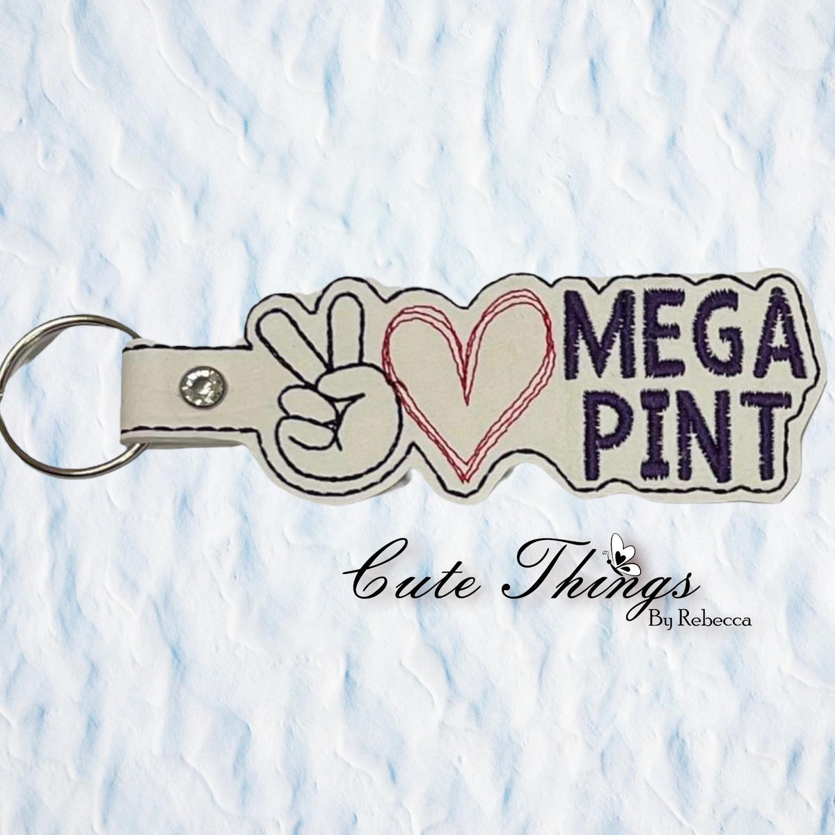 Peace Love Mega Pint DIGITAL Embroidery File, In The Hoop Key fob, Sna ...