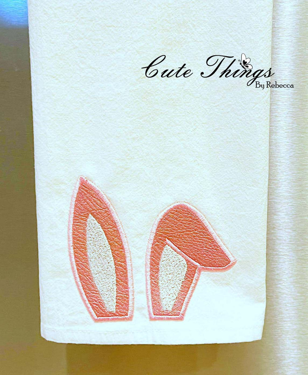 Bunny Ears Applique DIGITAL Embroidery File, 4 sizes – Cute Things By ...