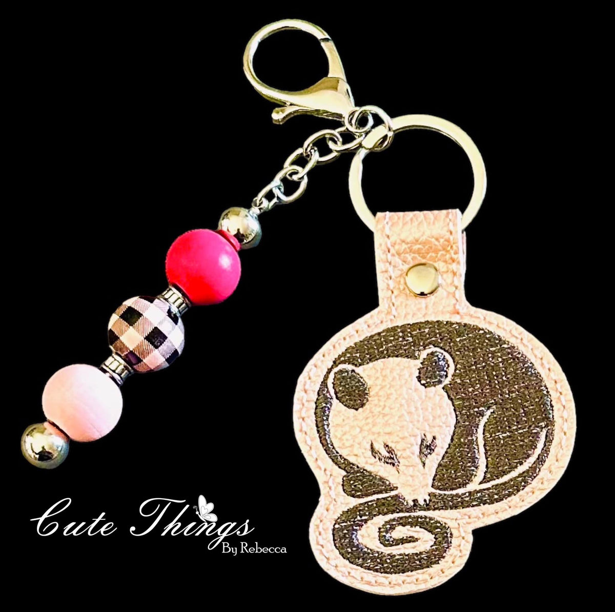 Sleeping Possum Snap Tab – Cute Things By Rebecca Embroidery
